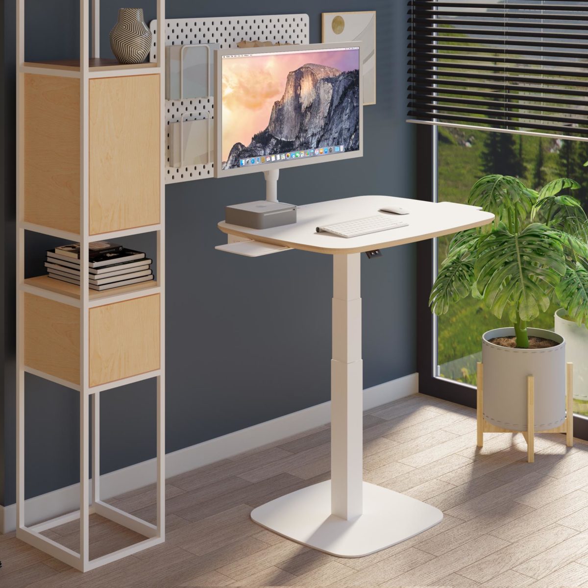 V-Desk Pop 80cm with electric socket & shelves – V-DESK – inspired by ...